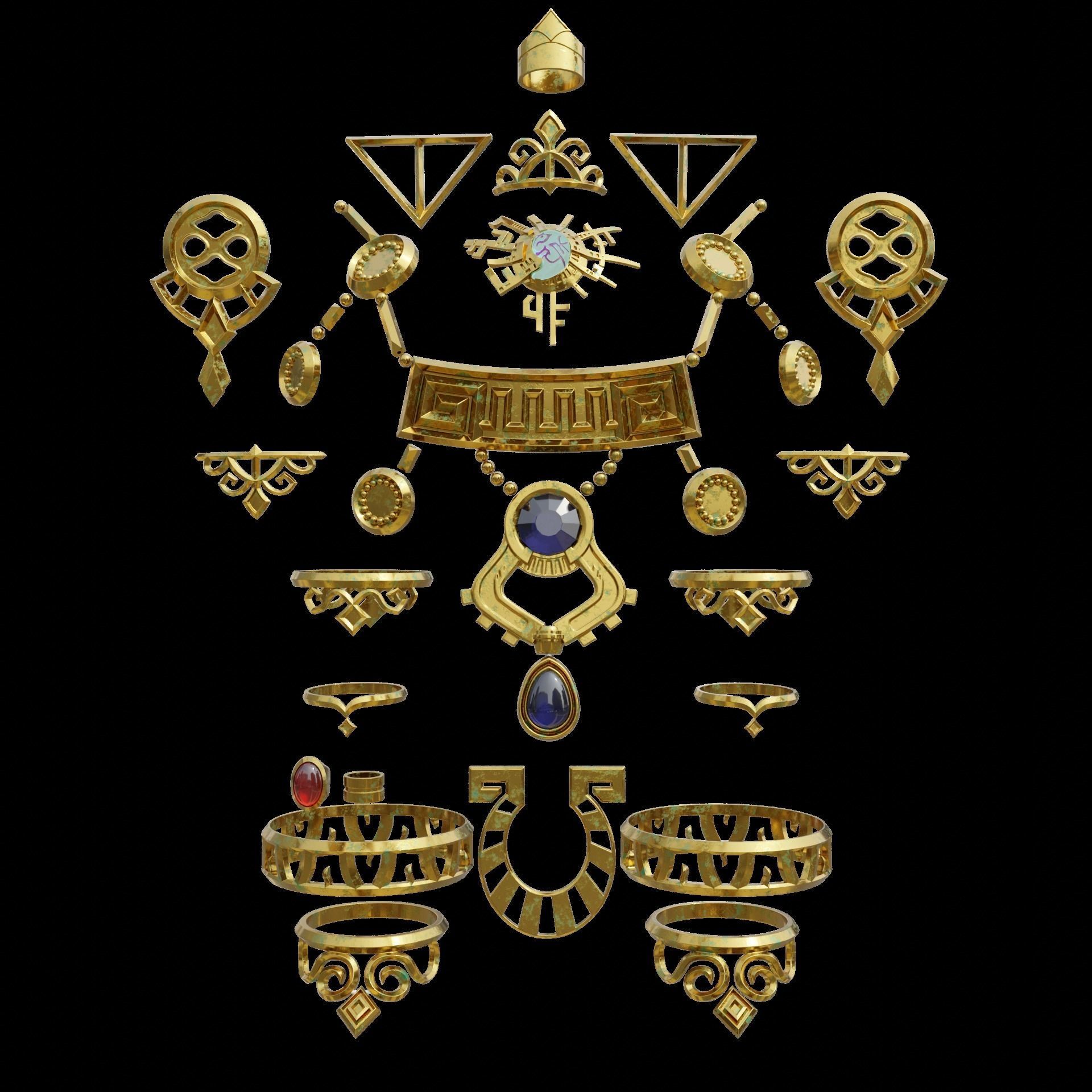 Ganon Ganondorf Accessory Set 3D model 3D printable | CGTrader