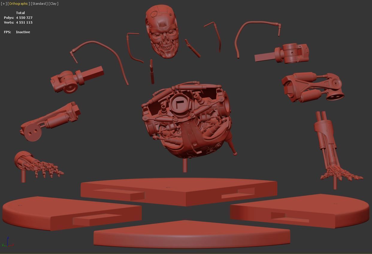 Terminator T-800 Endoskeleton T1 V3 3D model 3D printable | CGTrader