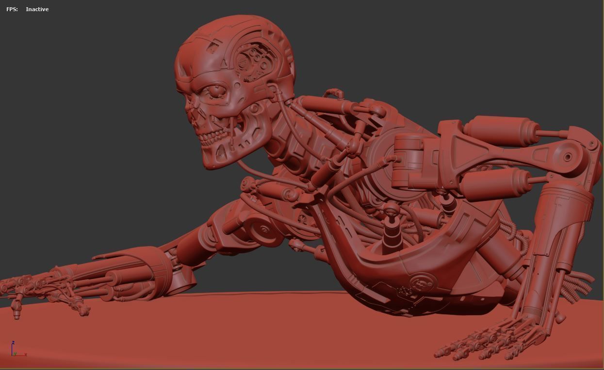 Terminator T-800 Endoskeleton T1 V3 3D model 3D printable | CGTrader
