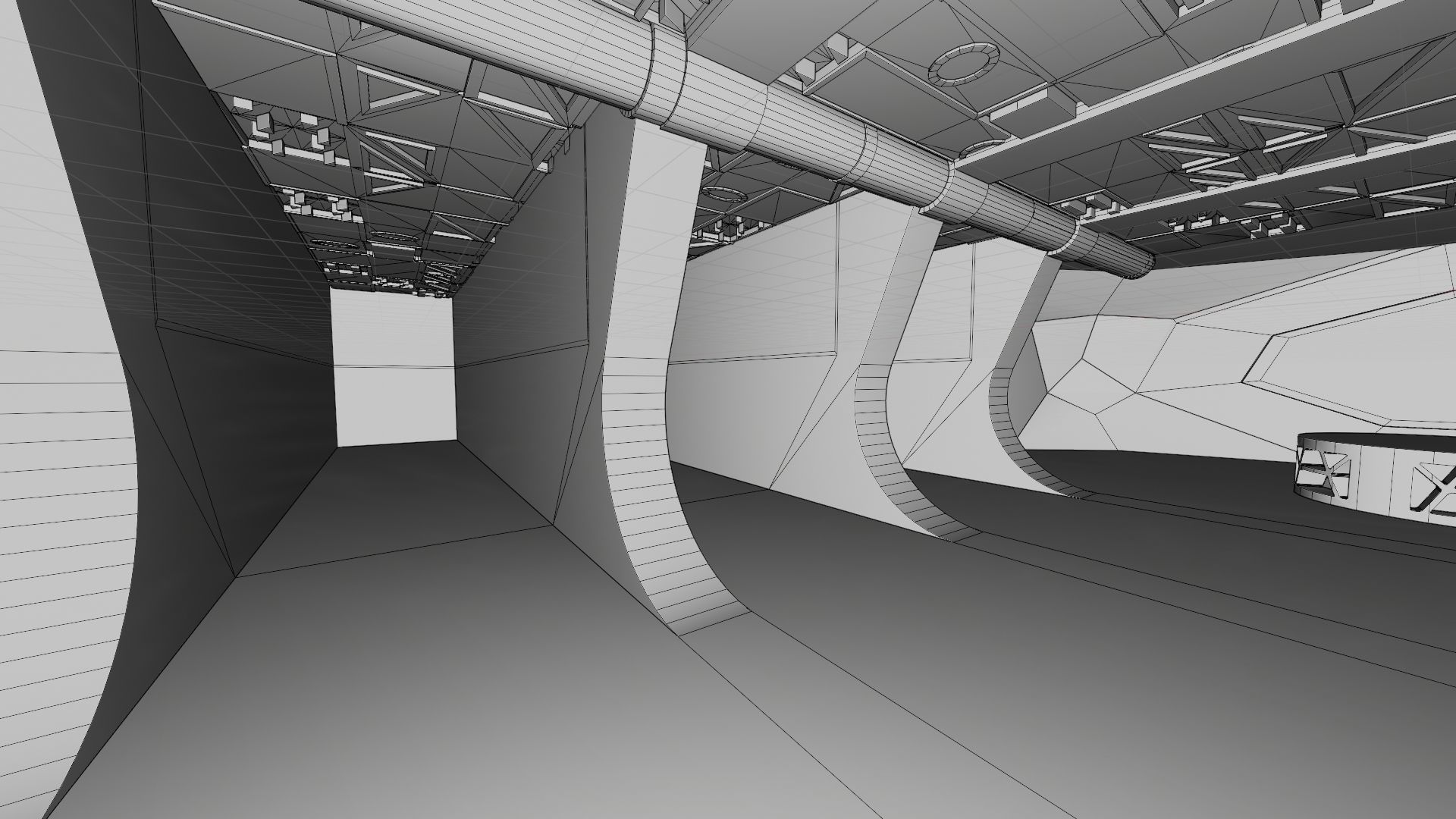 3D model Sci fi VR gallery VR / AR / low-poly | CGTrader