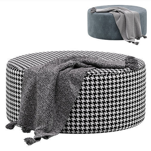 Designer Pouffe LaLume 3D model | CGTrader