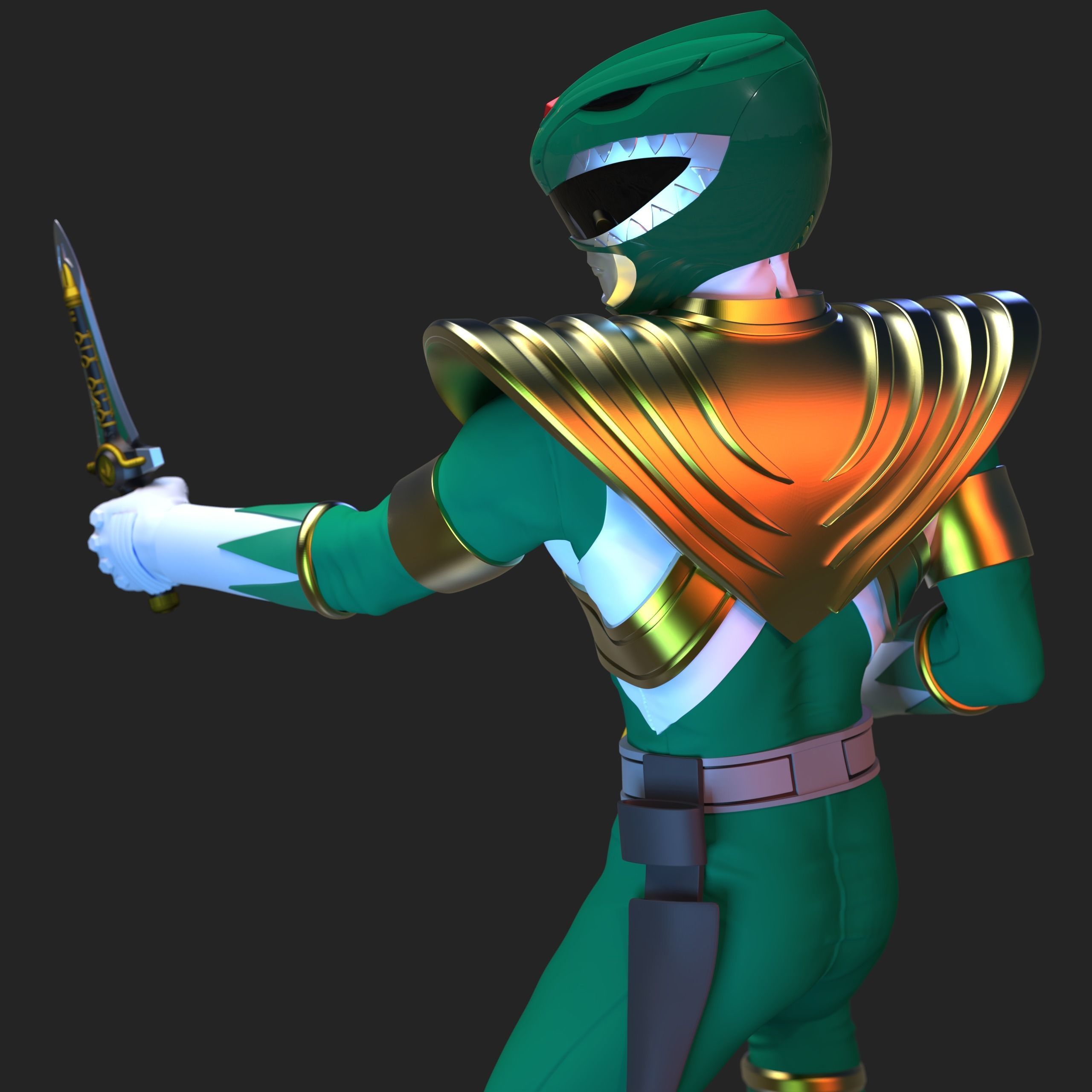 Green Ranger - Mighty Morphin Power Rangers 3D model 3D printable ...