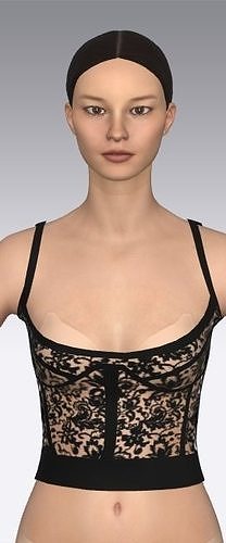 3d Model Lace Detail Corset Blouse Vual Look Vr Ar Low Poly Cgtrader
