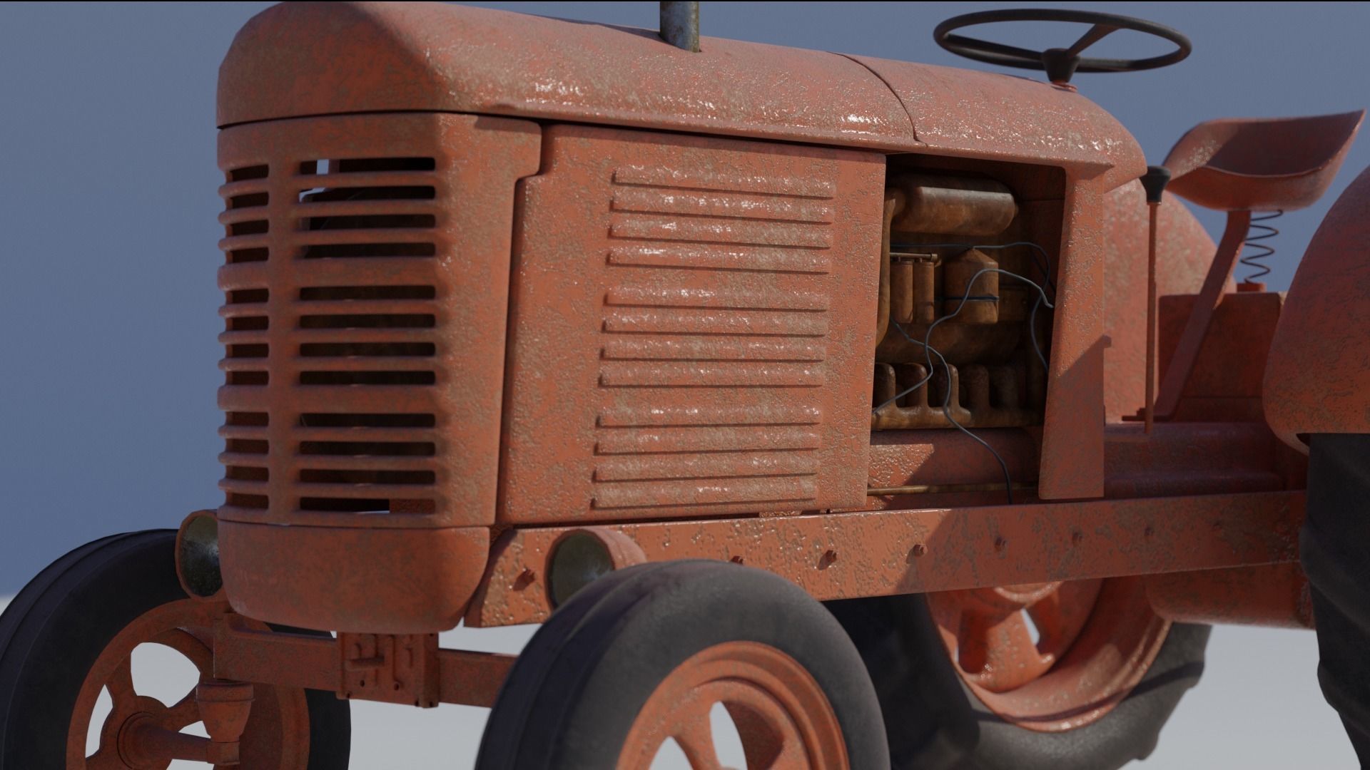 Old Tractor 3d Model 3D model | CGTrader
