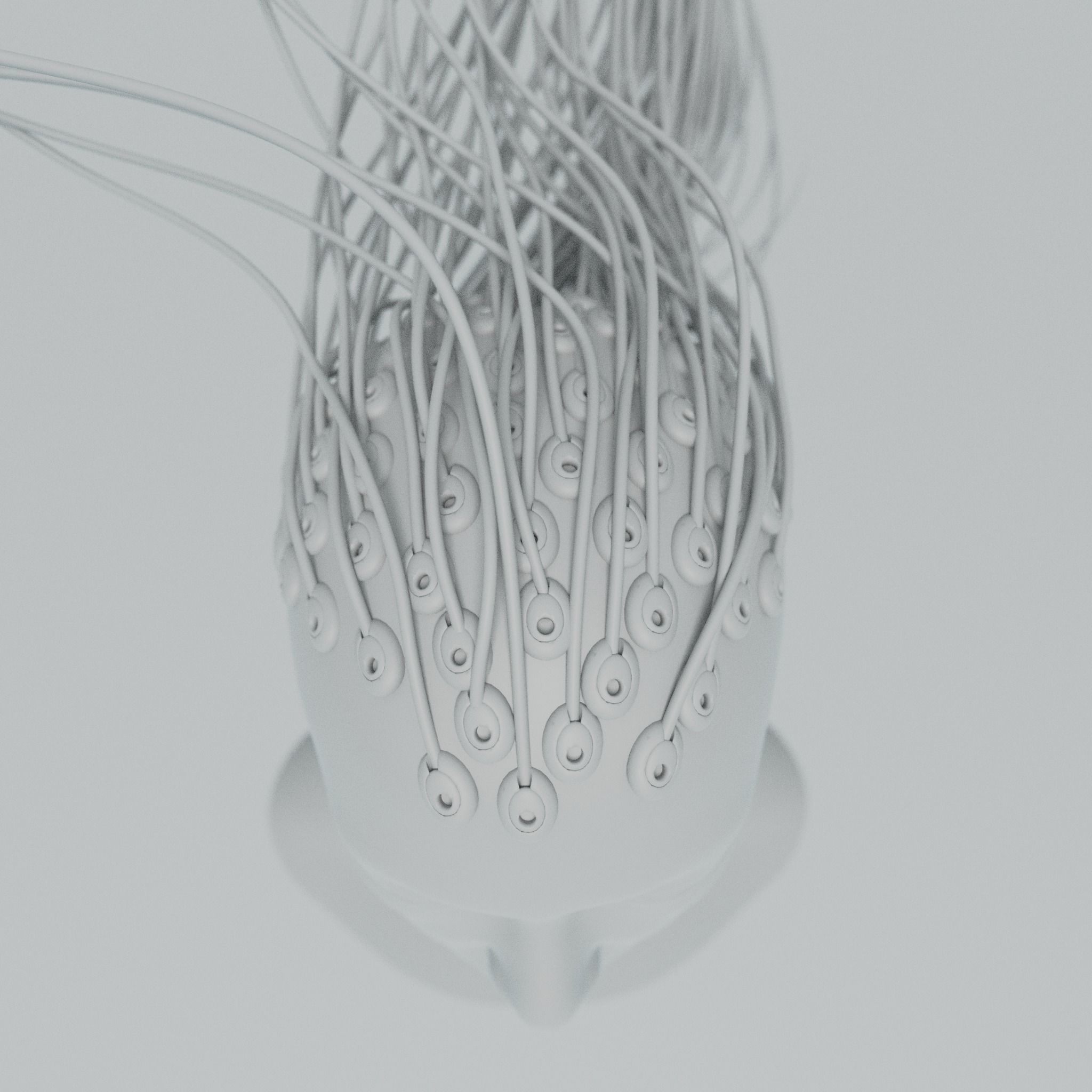 Cyborg Bionic Hair 3D model | CGTrader