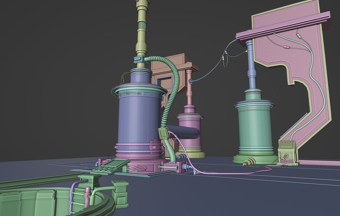 3D model Alien Steam Laboratory Set VR / AR / low-poly | CGTrader