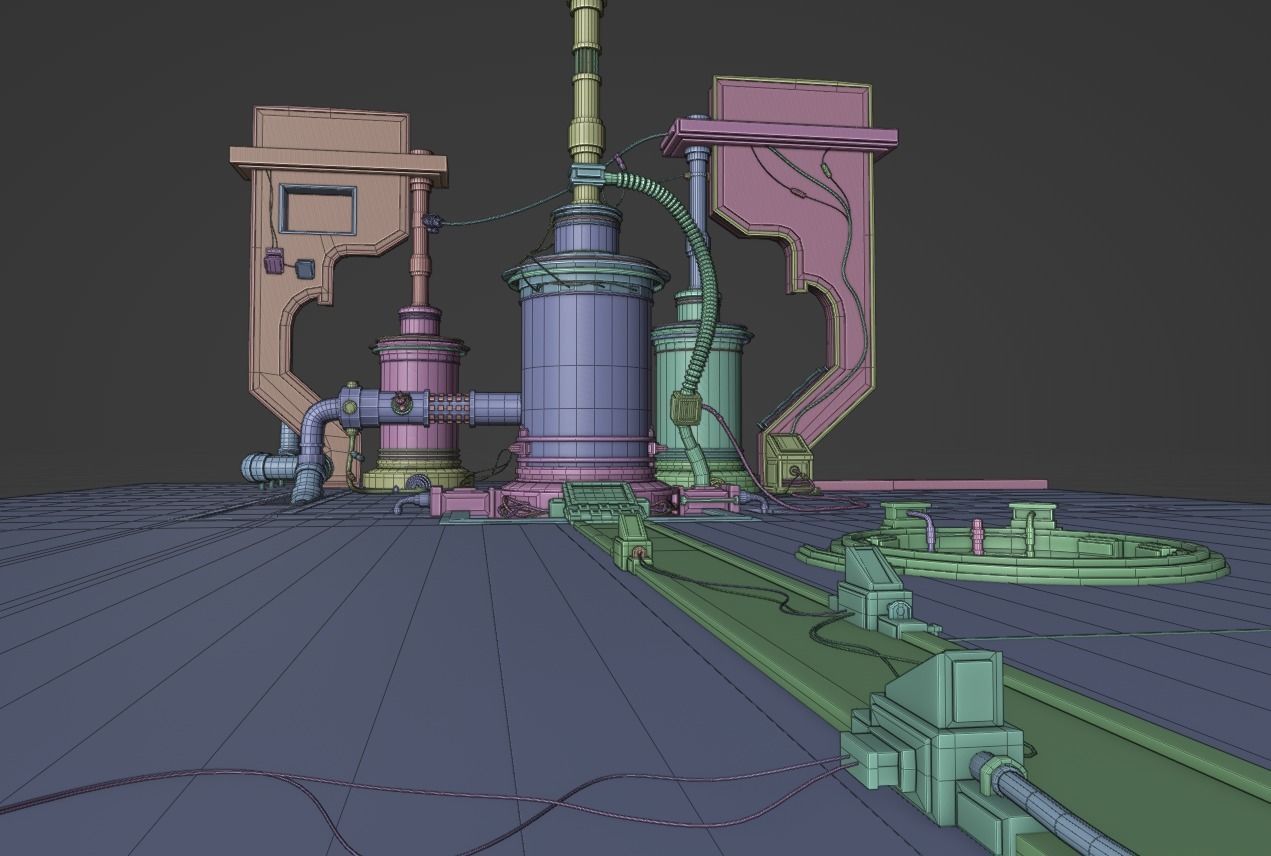 3D model Alien Steam Laboratory Set VR / AR / low-poly | CGTrader