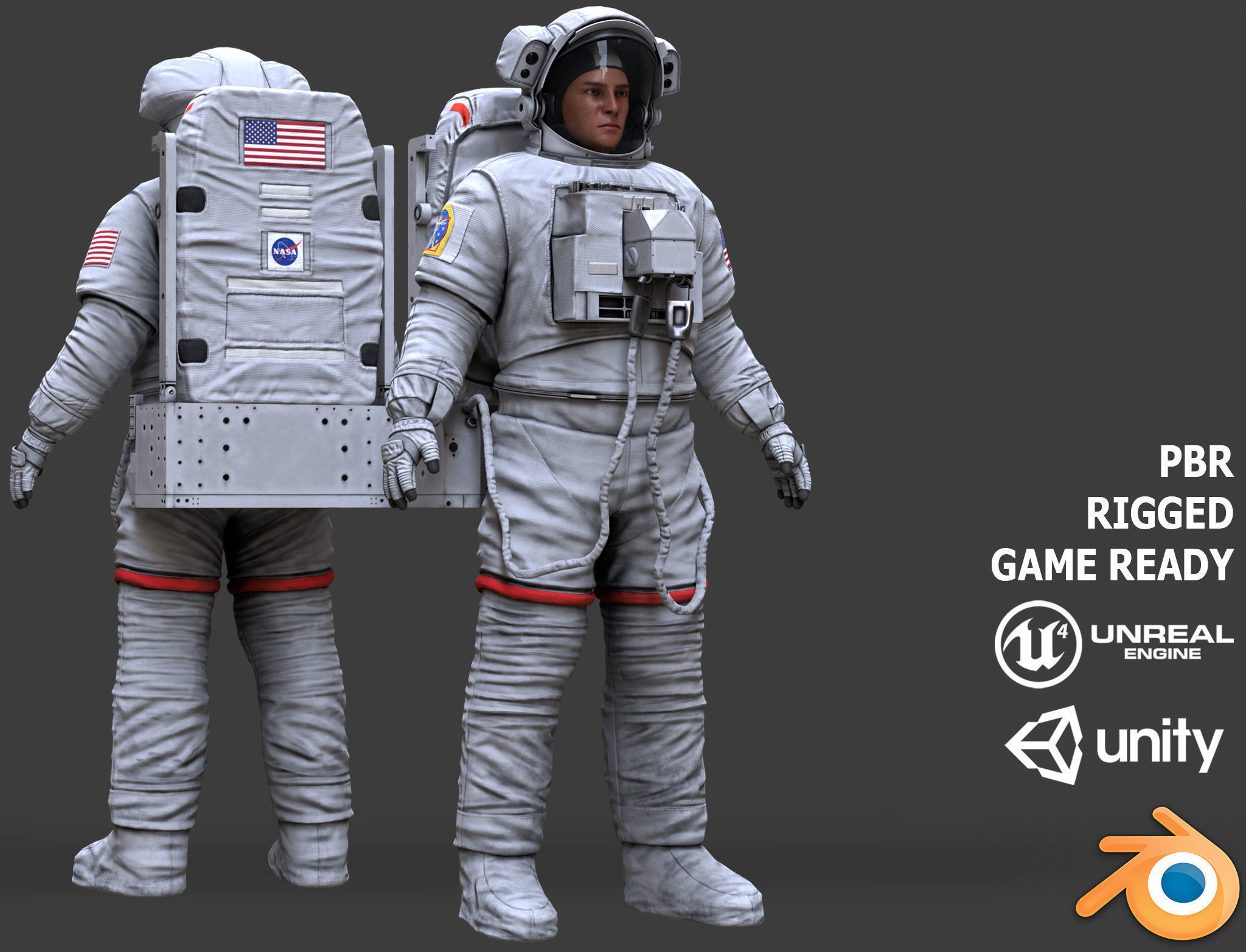 3D model CS05 Space Suit LITE VERSION VR / AR / low-poly | CGTrader