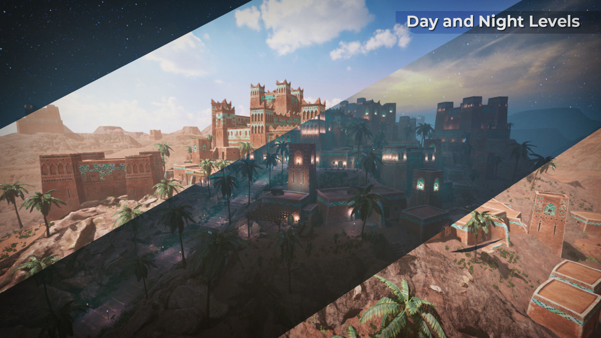 3D model Middle Eastern Kasbah Fortress - Unreal Engine VR / AR / low ...