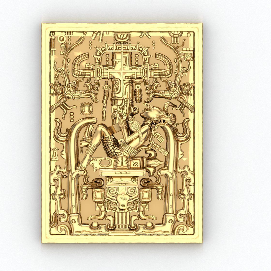 History aztec mayan sarcophagus of king Kinich 3D model 3D printable ...