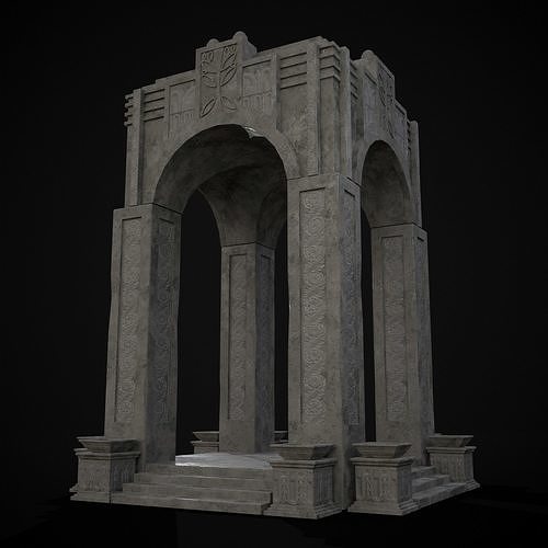 3D model Tall Stone Arch Gazebo VR / AR / low-poly | CGTrader