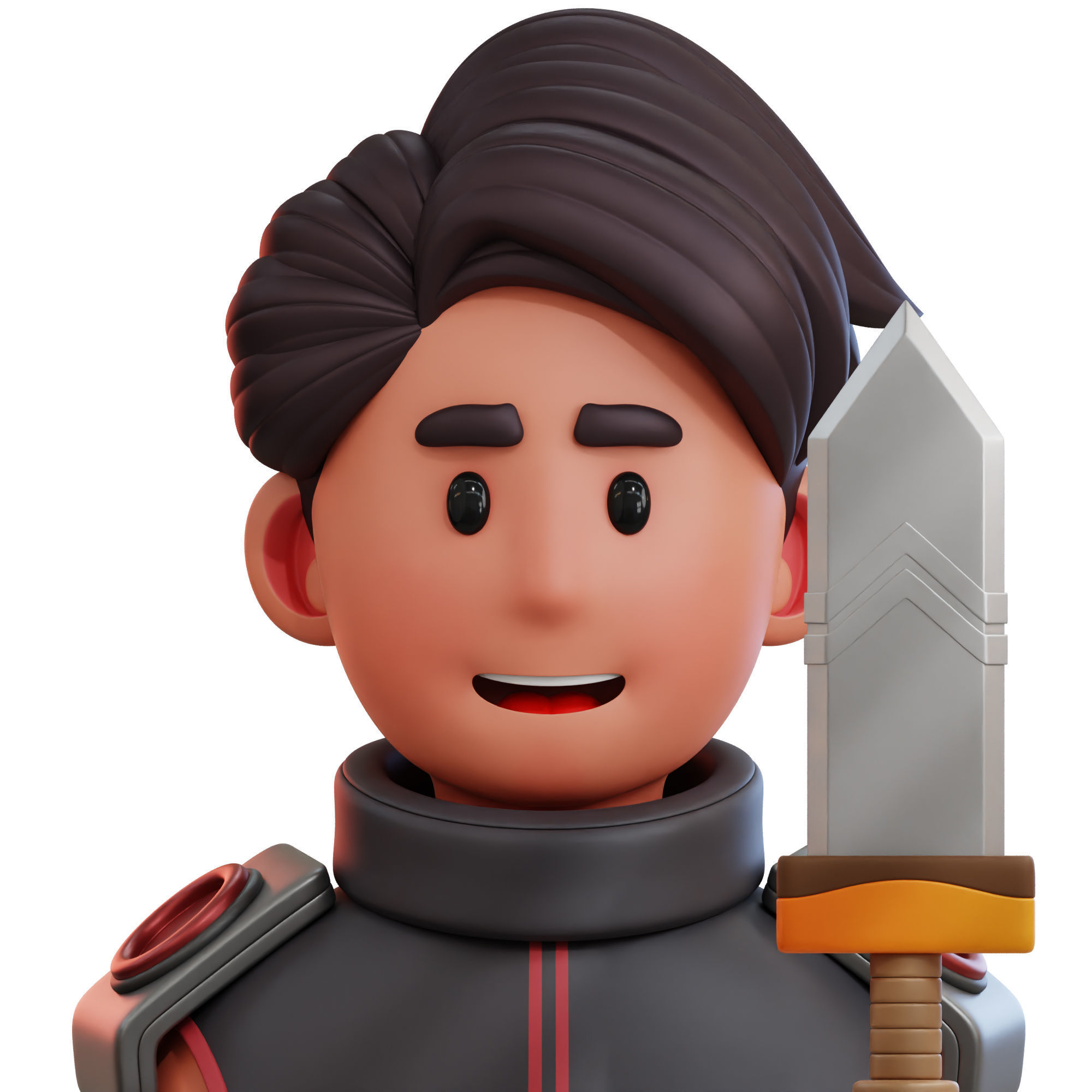 3D model Swordsman Avatar 3D Icon VR / AR / low-poly | CGTrader