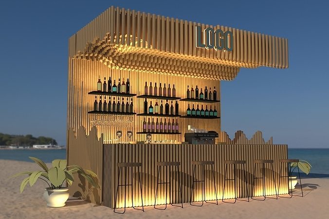 Beach Bar 3D model | CGTrader