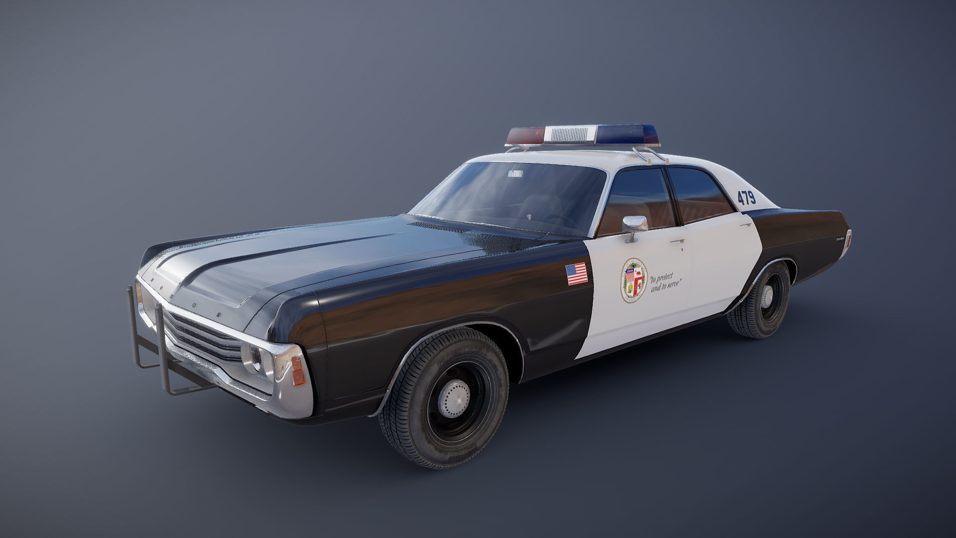3D model Dodge Polara police car VR / AR / low-poly | CGTrader