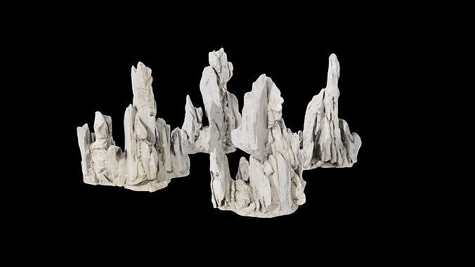 3D model SPIKY ROCKS VR / AR / low-poly | CGTrader