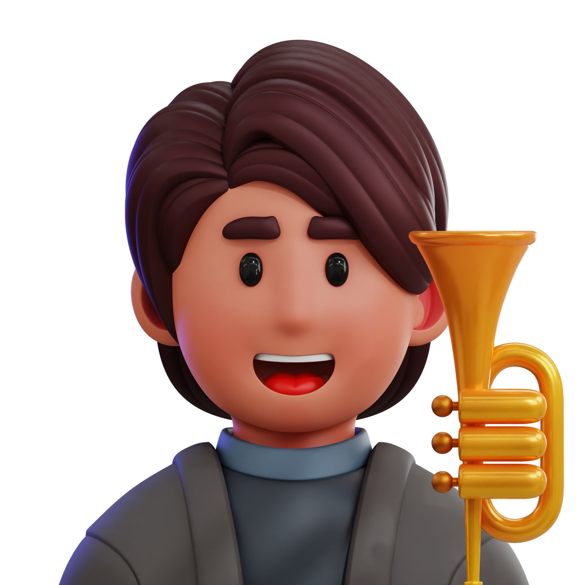 3D model Musician Boy Avatar 3D Icon VR / AR / low-poly | CGTrader