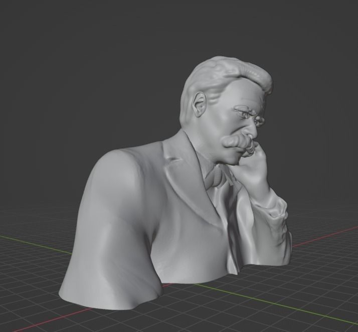 Friedrich Nietzsche Statue 3D model 3D printable | CGTrader