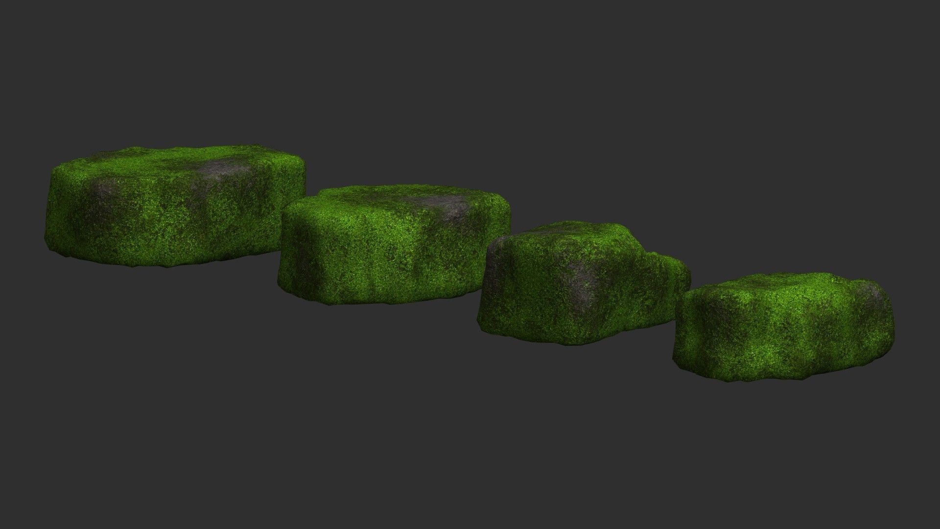 3D model Cave Platform 3 - Moss 2 VR / AR / low-poly | CGTrader