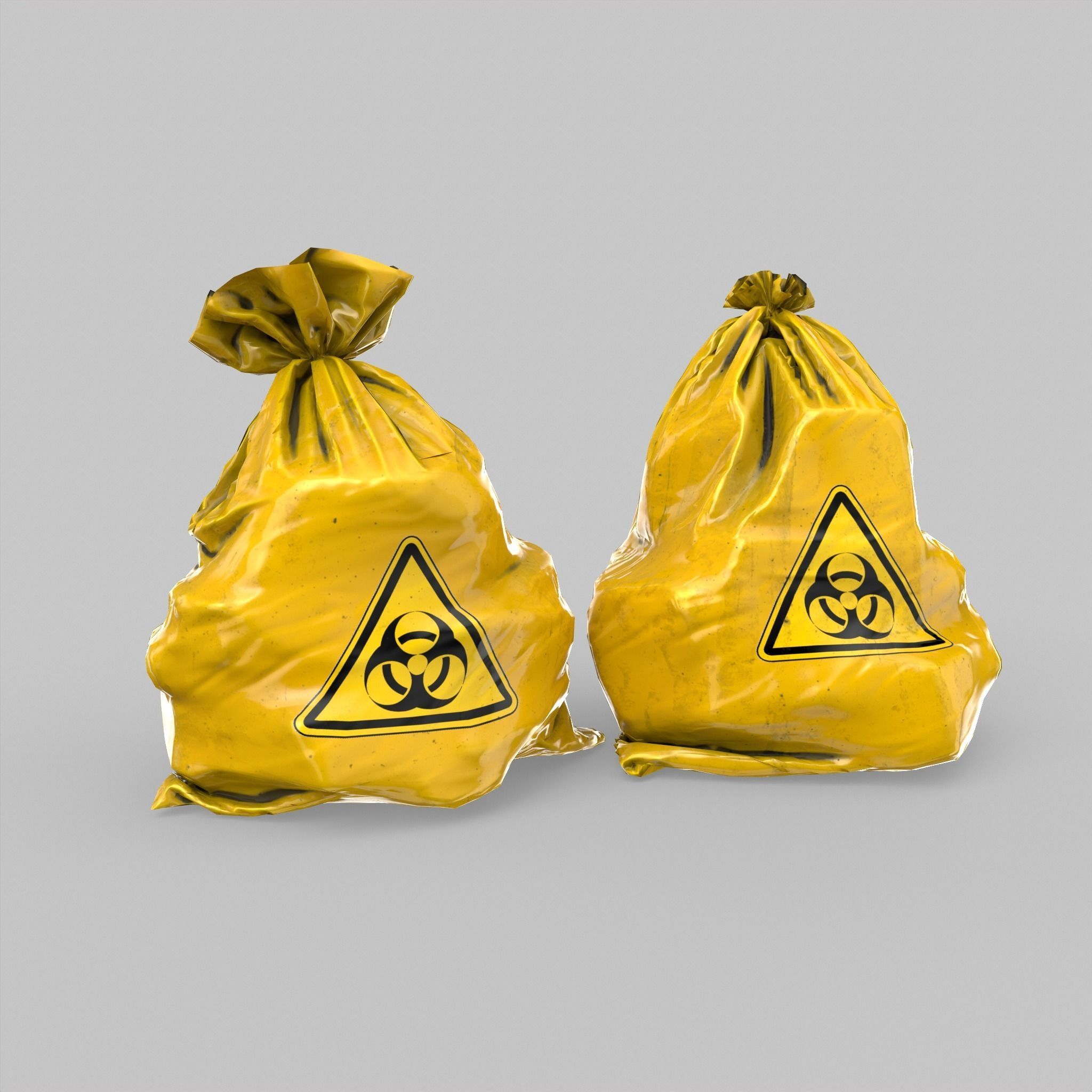 3D model Biohazard Waste Bags Low Poly VR / AR / low-poly | CGTrader