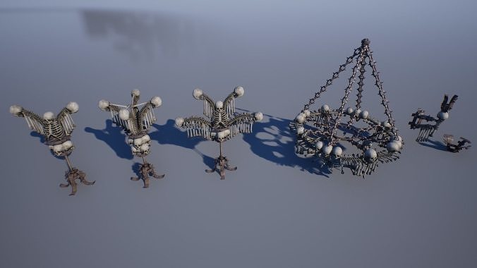3D model Bone Lamps and Chandeliers VR / AR / low-poly | CGTrader