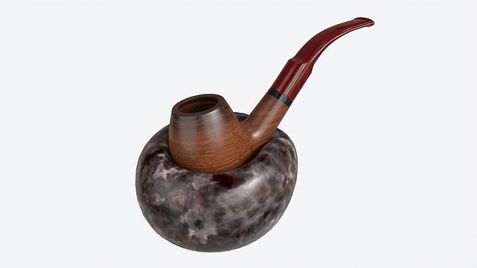 Smoking Pipe Holder Single with Pipe 3D model | CGTrader