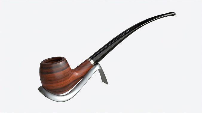 Smoking Pipe Long Briar Wood 01 3D model | CGTrader