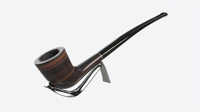 Smoking Pipe Long Briar Wood 02 3D model | CGTrader