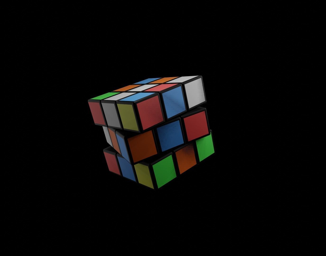 3d cube colorful cube 3D model | CGTrader