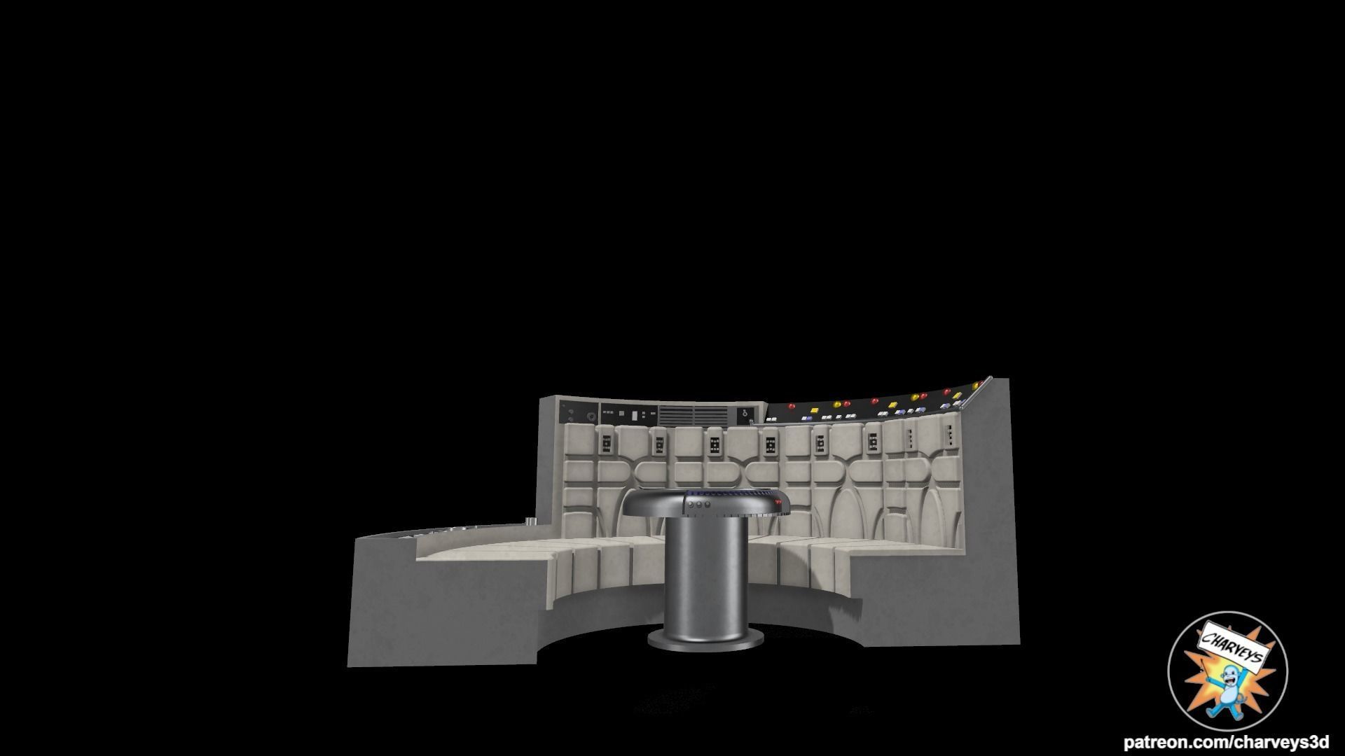 Star Wars Dejarik Table and Seating for action figure dioramas 3D model ...