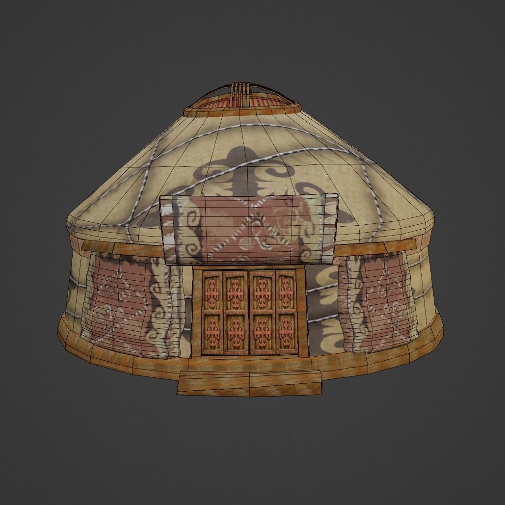 3D model Cartoon Yurt 4 - Low Poly Game Ready VR / AR / low-poly | CGTrader