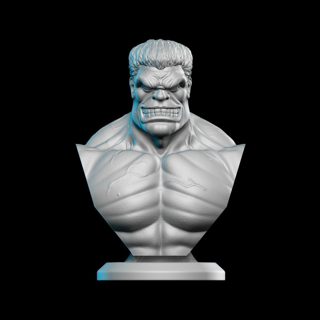RED HULK BUST STL 3D model 3D printable | CGTrader