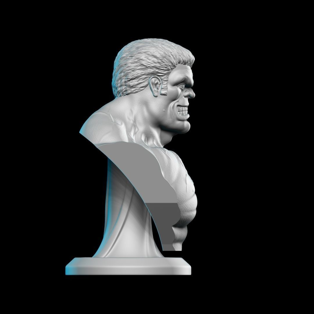 RED HULK BUST STL 3D model 3D printable | CGTrader