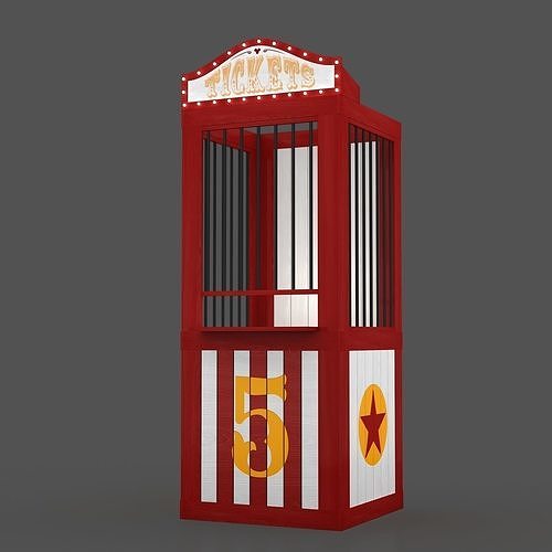 3D model Ticket Booth VR / AR / low-poly | CGTrader