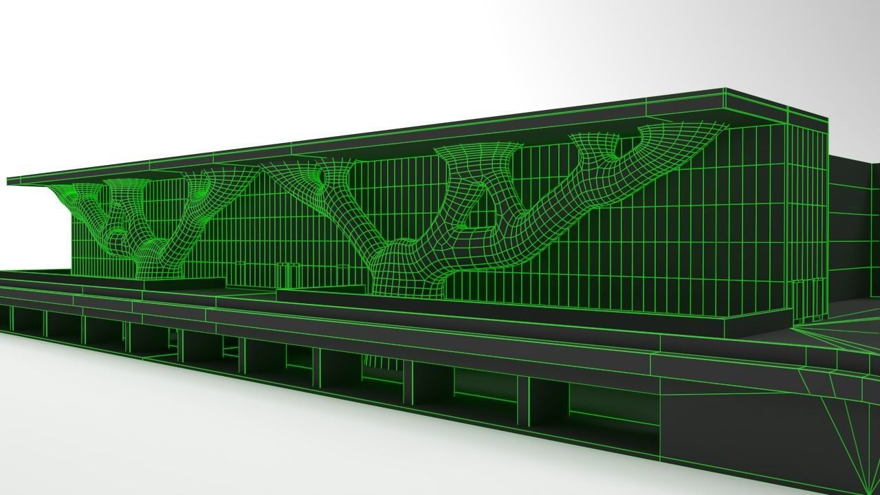 3D model Qatar National Convention Center QNCC VR / AR / low-poly ...