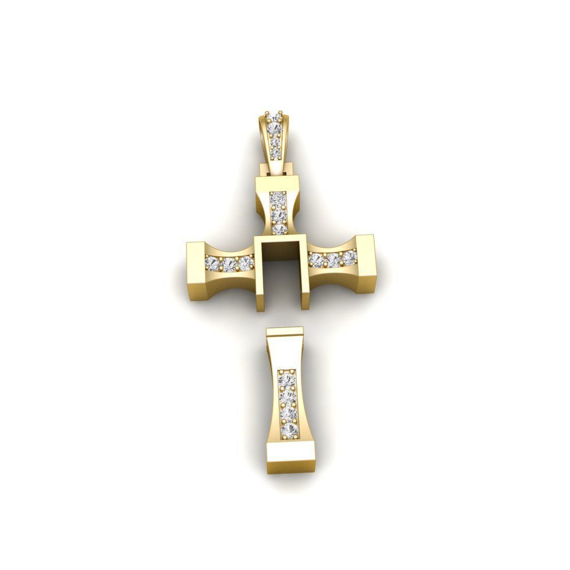 Hanging cross pendent 3D model 3D printable | CGTrader