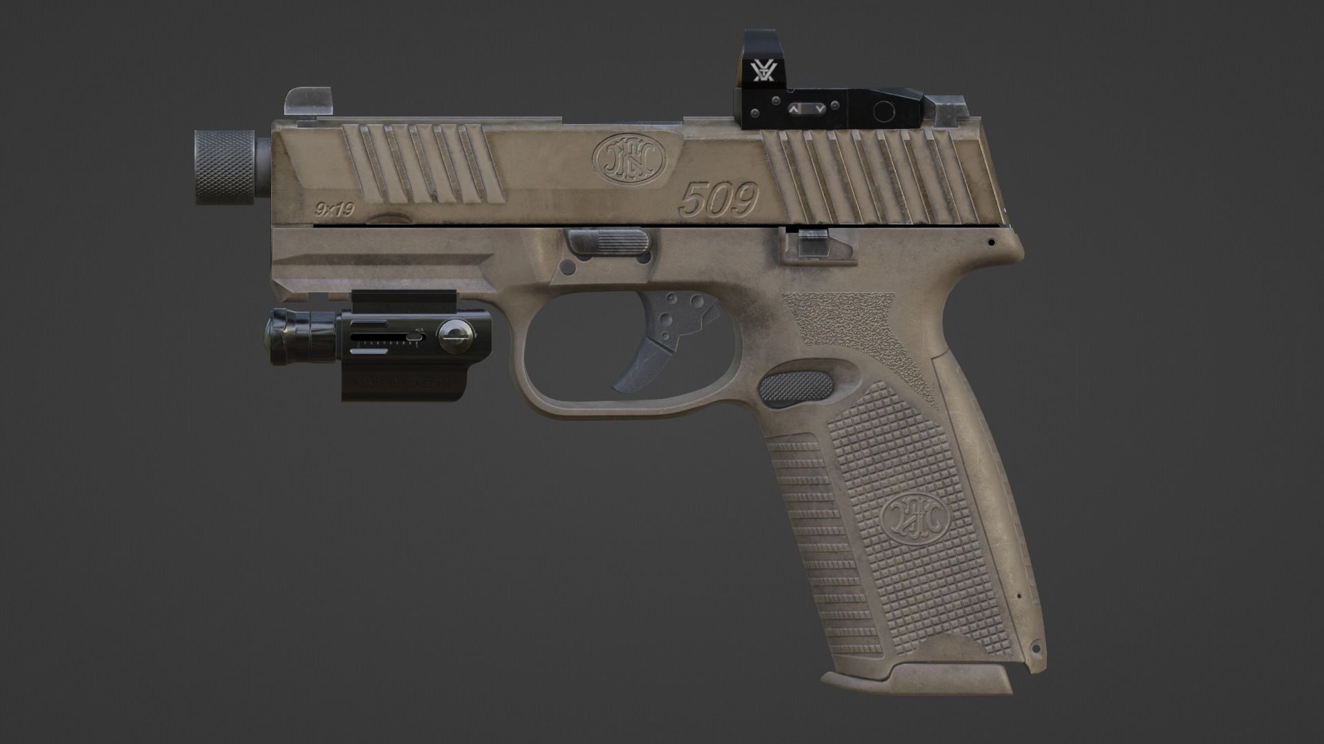 Pistol FN 509 3D model | CGTrader