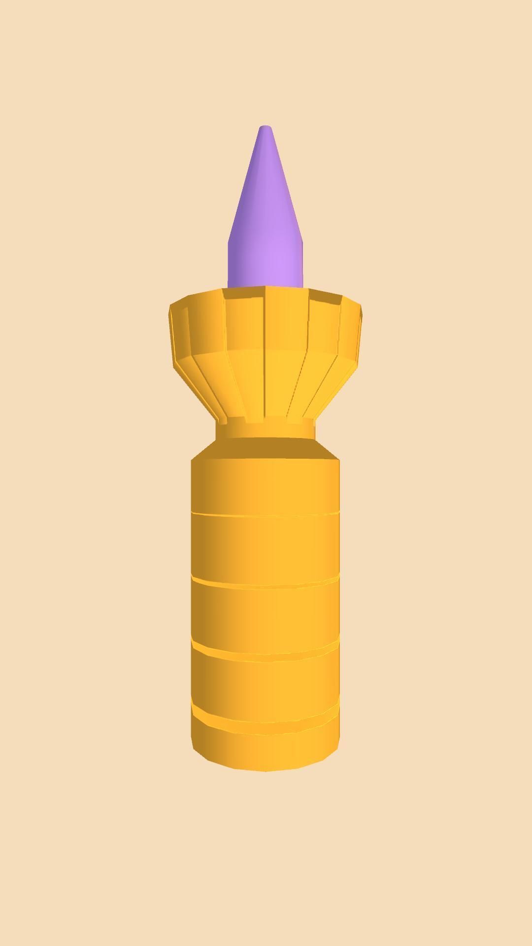 3D model Bullet Low poly with High Poly Low-poly 3D model VR / AR / low ...
