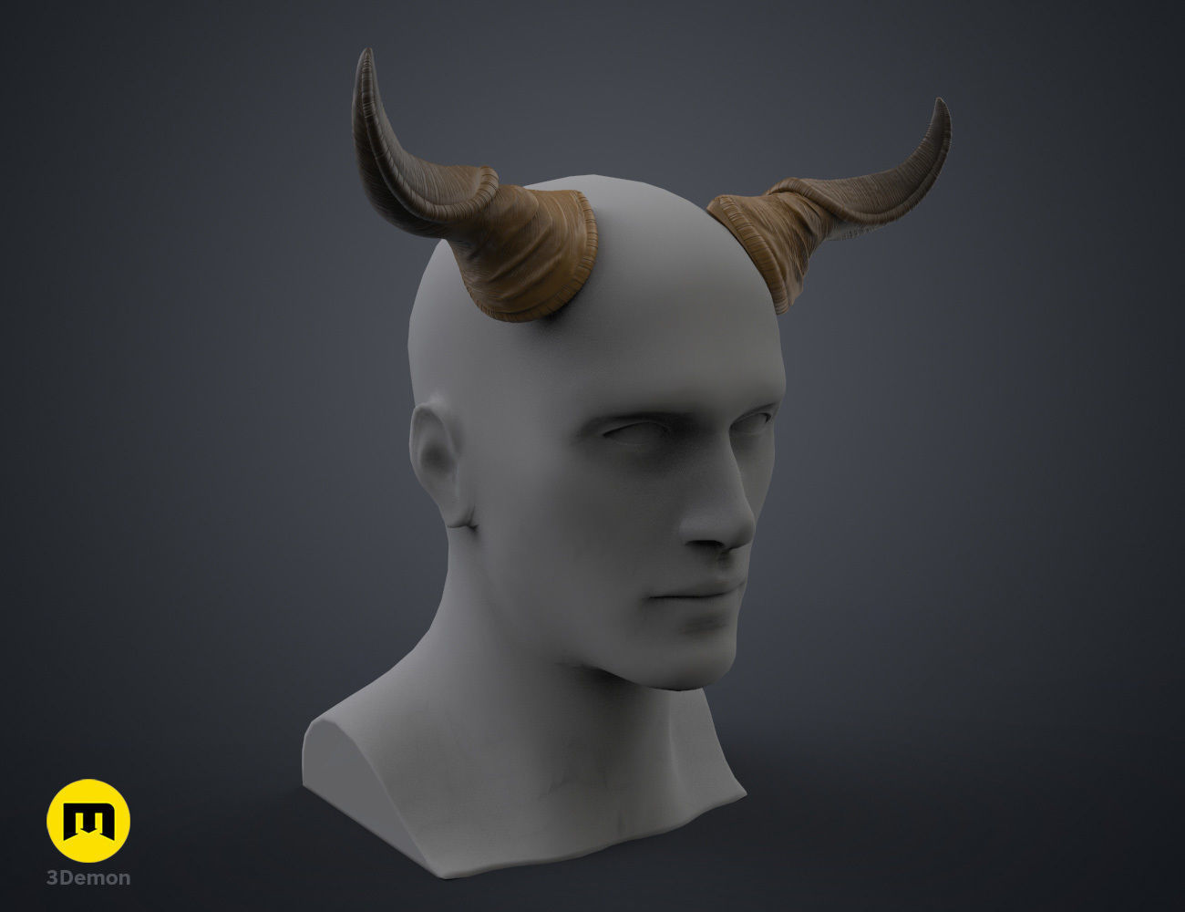 Wrinkled Beast Horns 3D model 3D printable | CGTrader