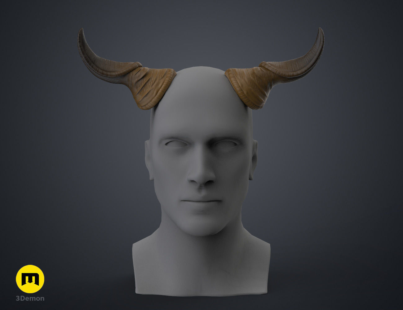 Wrinkled Beast Horns 3D model 3D printable | CGTrader