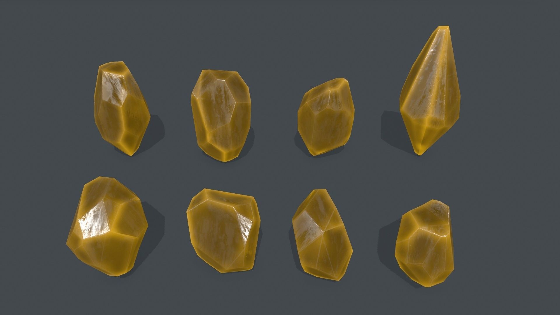3D model crystal set VR / AR / low-poly | CGTrader