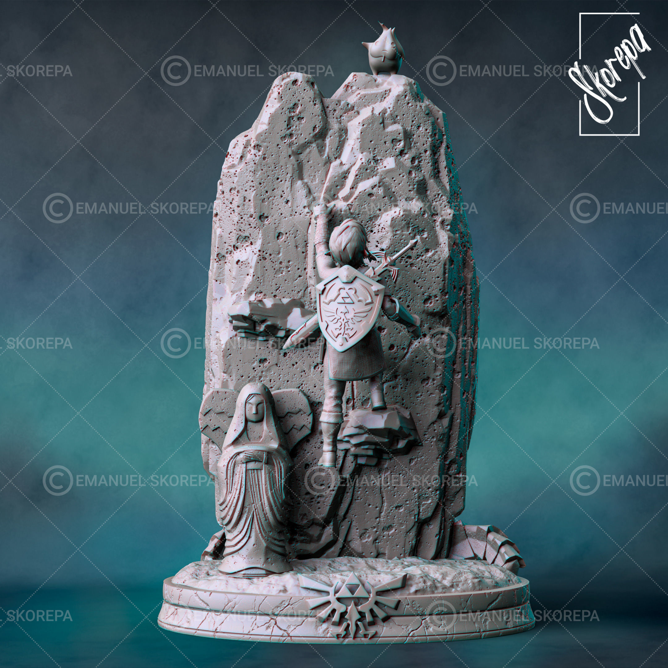 Link Climbing Diorama 3D model 3D printable | CGTrader