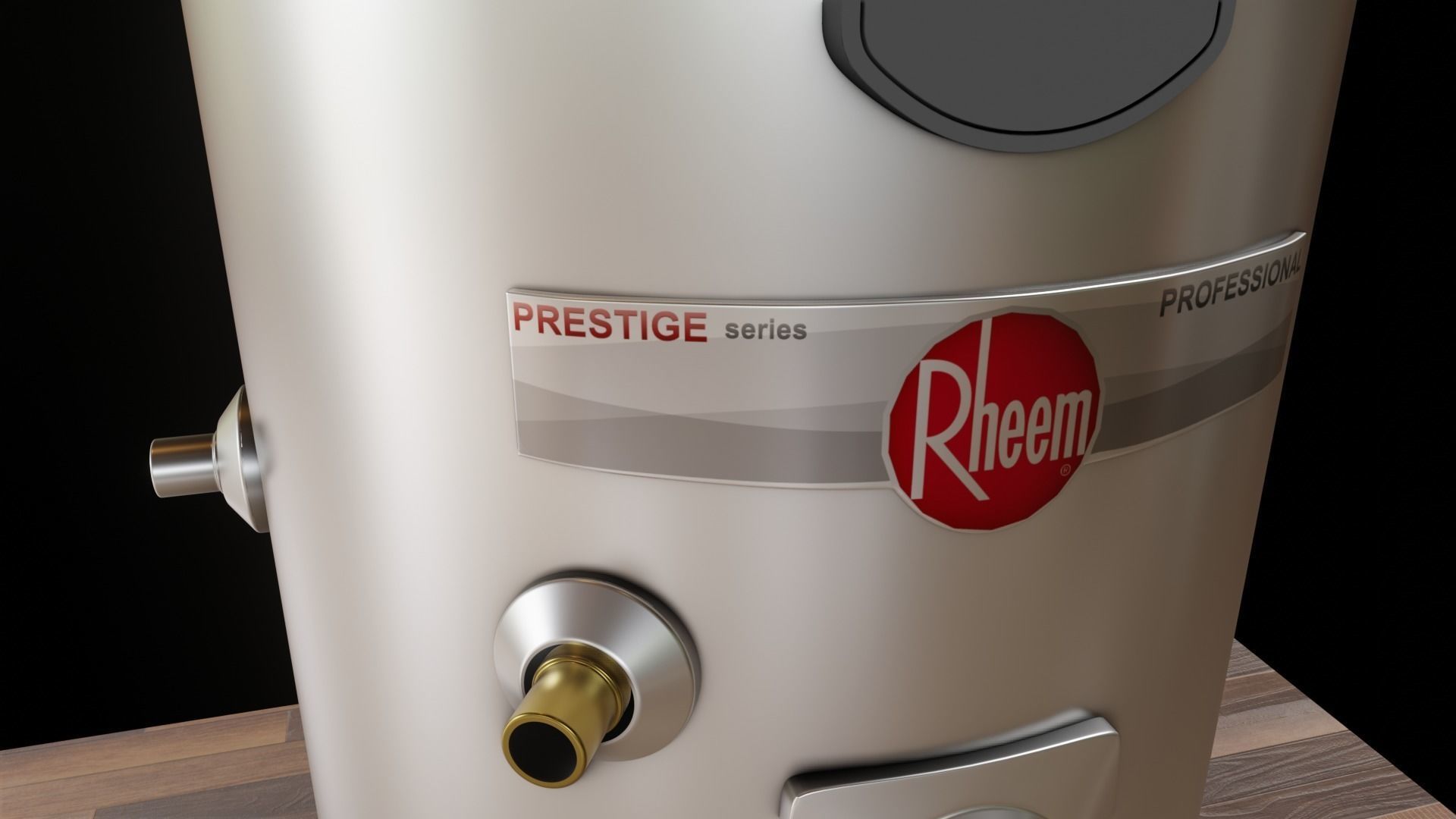 3D model Water Heater Rheem 80gal Proterra Hybrid-Animated Fan VR / AR ...