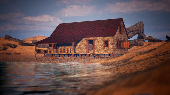 3D model Modular Stone House 30 Assets VR / AR / low-poly | CGTrader