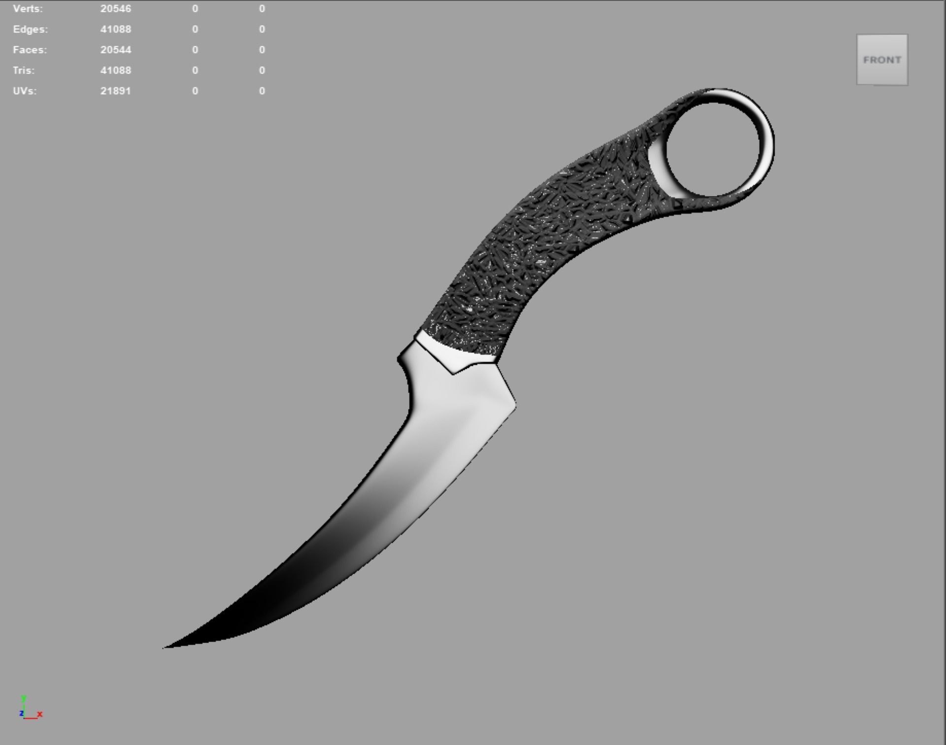 Neck Knife Dagger 3D model | CGTrader