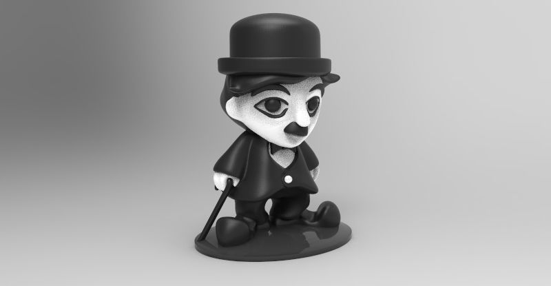 charle chaplin 3D model 3D printable | CGTrader
