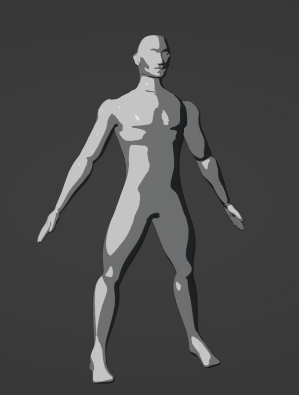 Base Mesh for Mid-Poly Character 3D model rigged | CGTrader