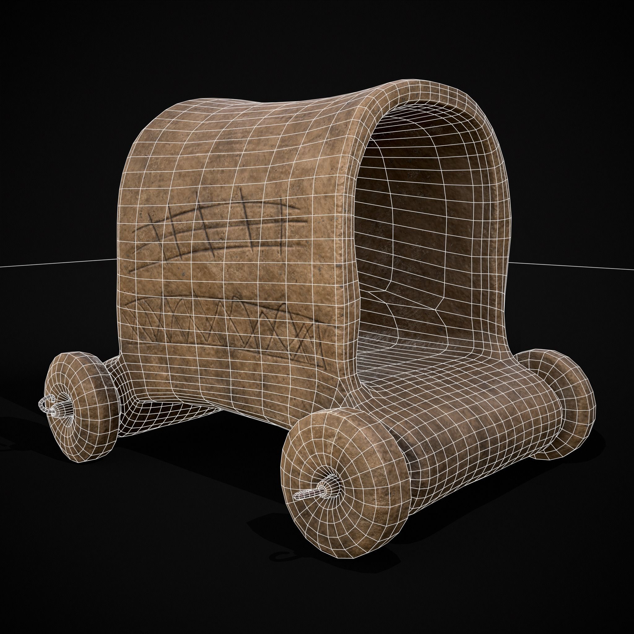 3D model Clay Toy Wagon VR / AR / low-poly | CGTrader