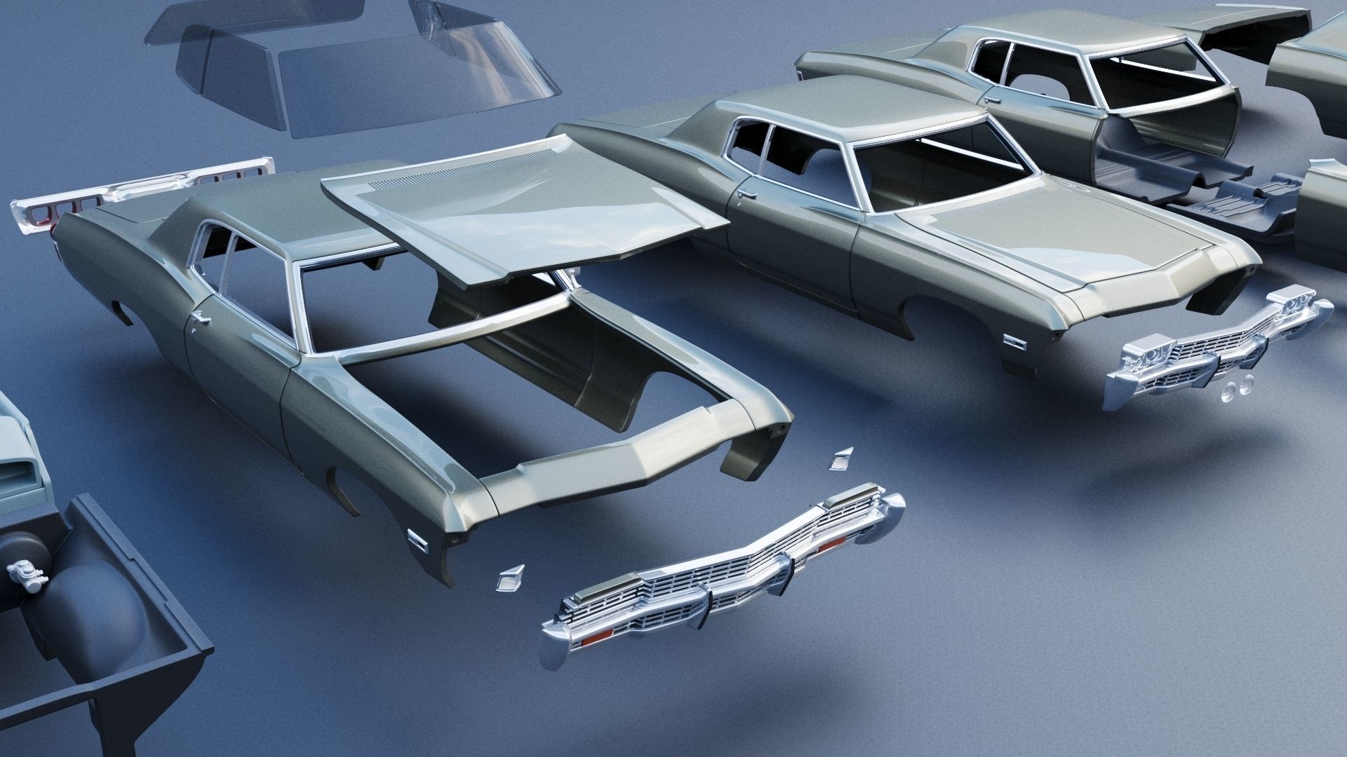 Chevrolet Caprice 1968 3D model 3D printable | CGTrader