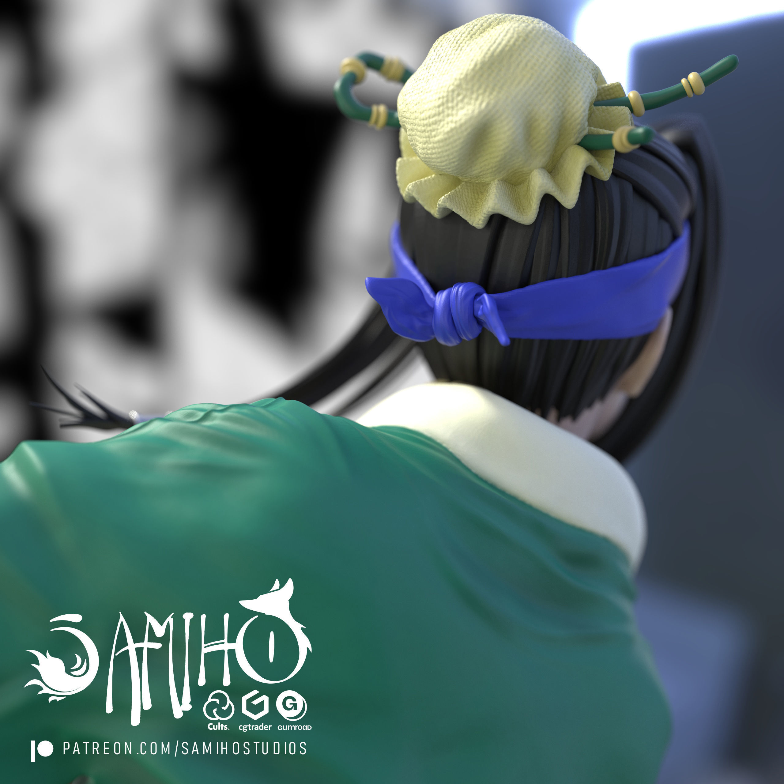 SAMIHO STUDIOS - Haku Crystal Mirror - STLs Ready for Printing 3D model ...