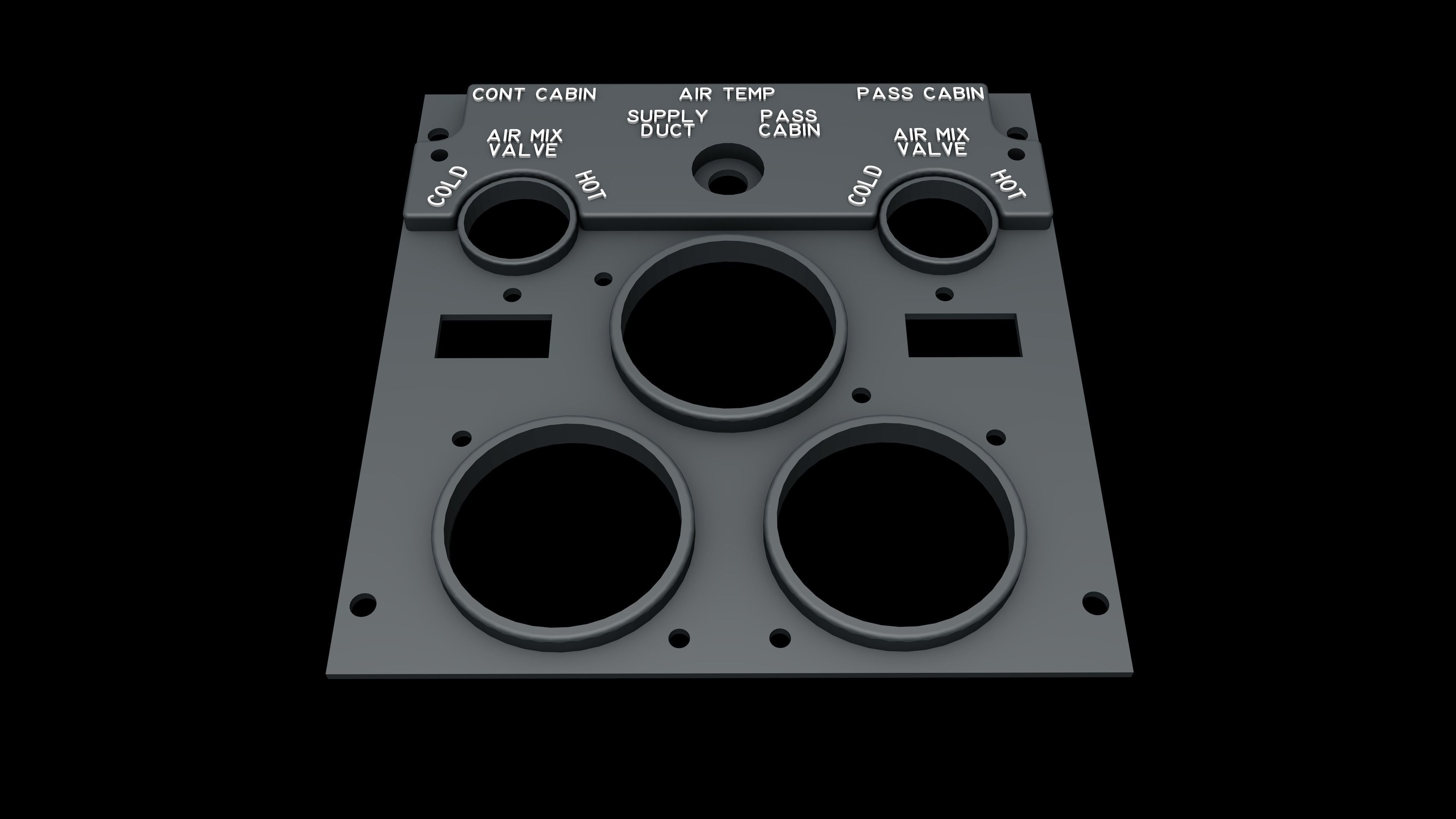 BOEING 737 OVERHEAD - AIR CONDITIONING PANEL 3D model 3D printable ...